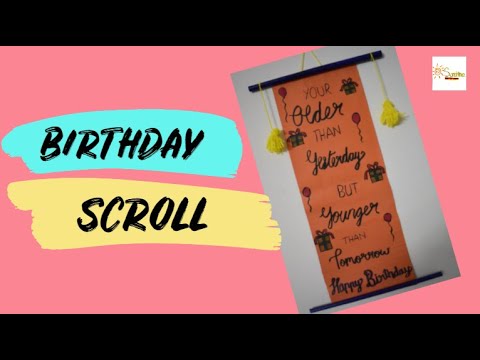 DIY Vintage Birthday Scroll / How To Make Scroll Cards / Invitation ...