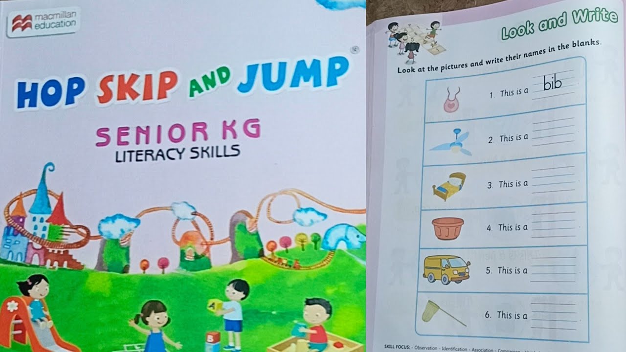 This / Look and Write / Hop skip and jump senior kg literacy skills pg ...