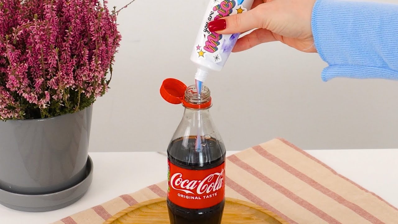 Squirt toothpaste into Coke. The surprising result with no chemicals ...