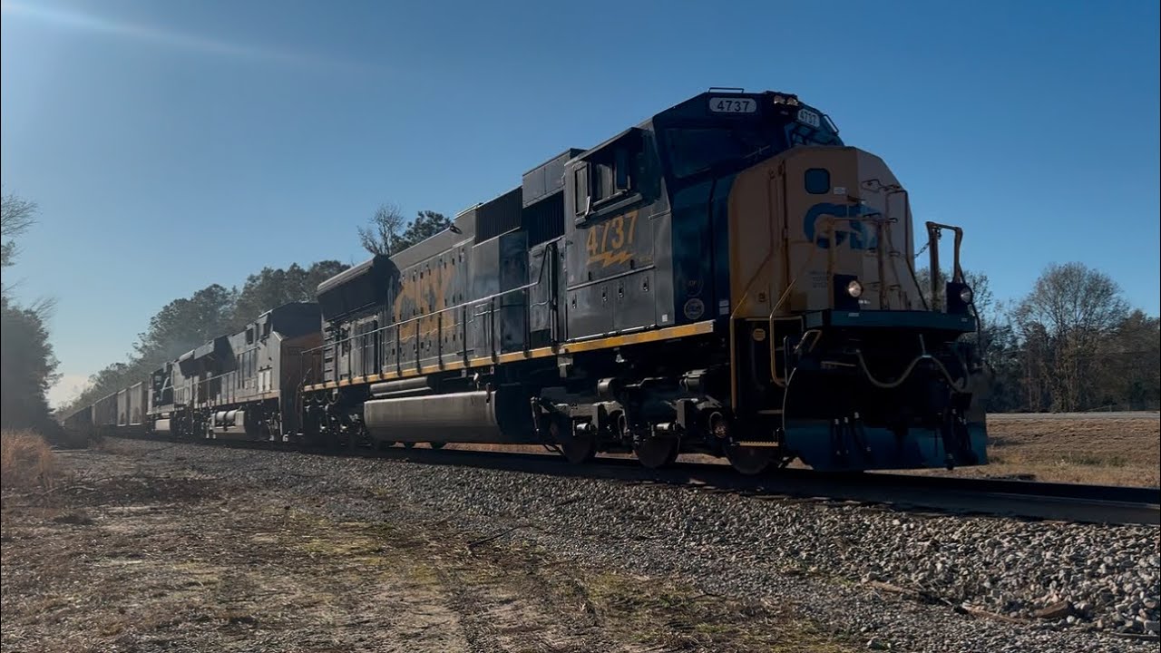 CSX 4737 leads M645-01 through Stockton | 02/02/25 - YouTube
