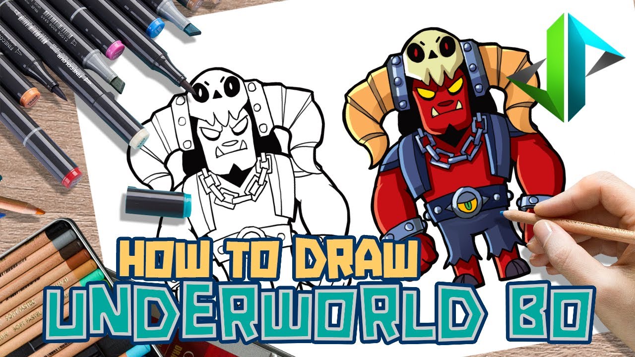 [DRAWPEDIA] HOW TO DRAW *NEW* UNDERWORLD BO from BRAWL STARS - STEP BY ...