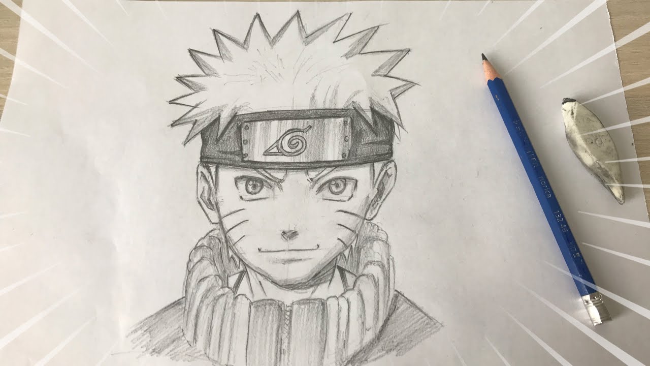 [TUTO] comment dessiner Naruto avec un crayon de papier seulement Étape ...