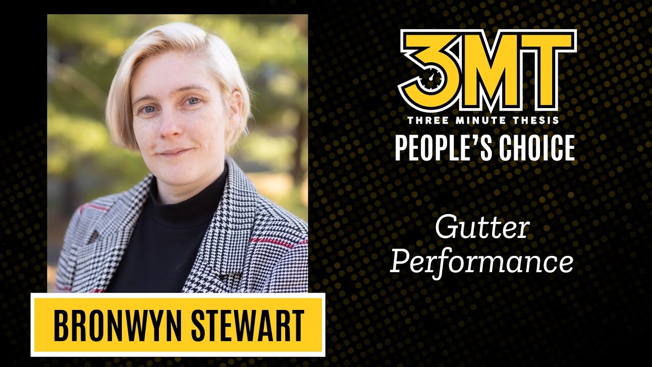 3MT 2024 People's Choice: Bronwyn Stewart - Gutter Performance - YouTube