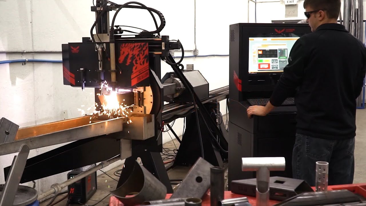 CNC Pipe & Tube Cutting: Demonstrating the Bend-Tech Dragon A400 - YouTube