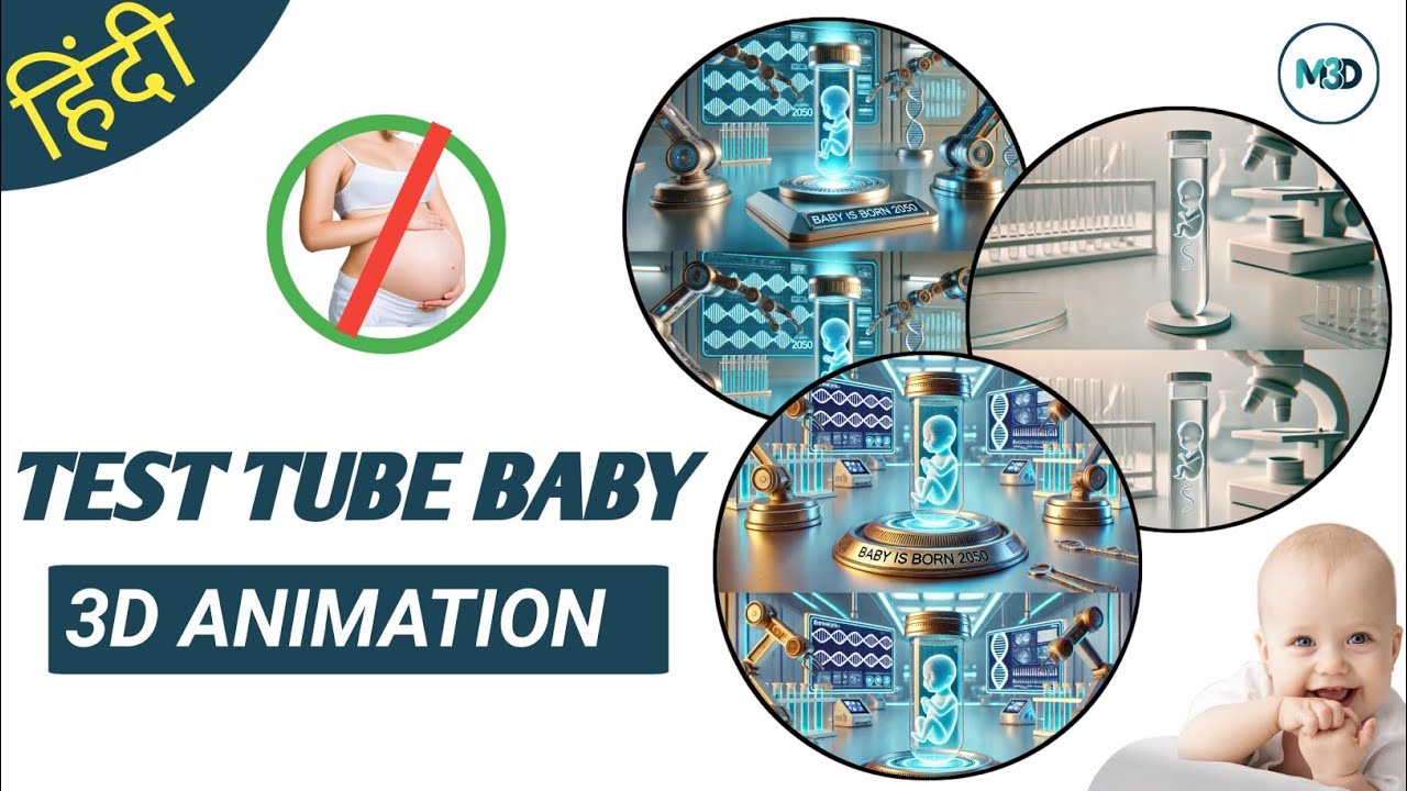 Test Tube Baby Process In Hindi | Test Tube Baby Animation | @SciePro ...