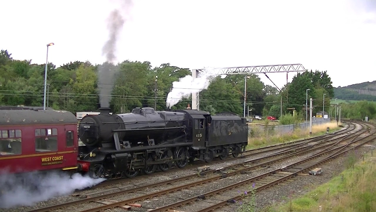 WCR Steam Locos Positioning Move LMS 8F 48151 + Jub 45690 Leander 5Z70 ...