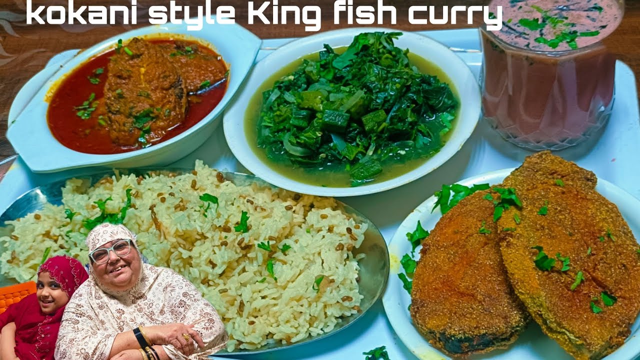 ️Kokani village style King fish thali | Kokani traditional village ...