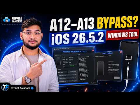 FRPFILE Ramdisk A12–A13 Windows Tool 🔥 iCloud Bypass up to iOS 26.5.2 | Latest Update 2026