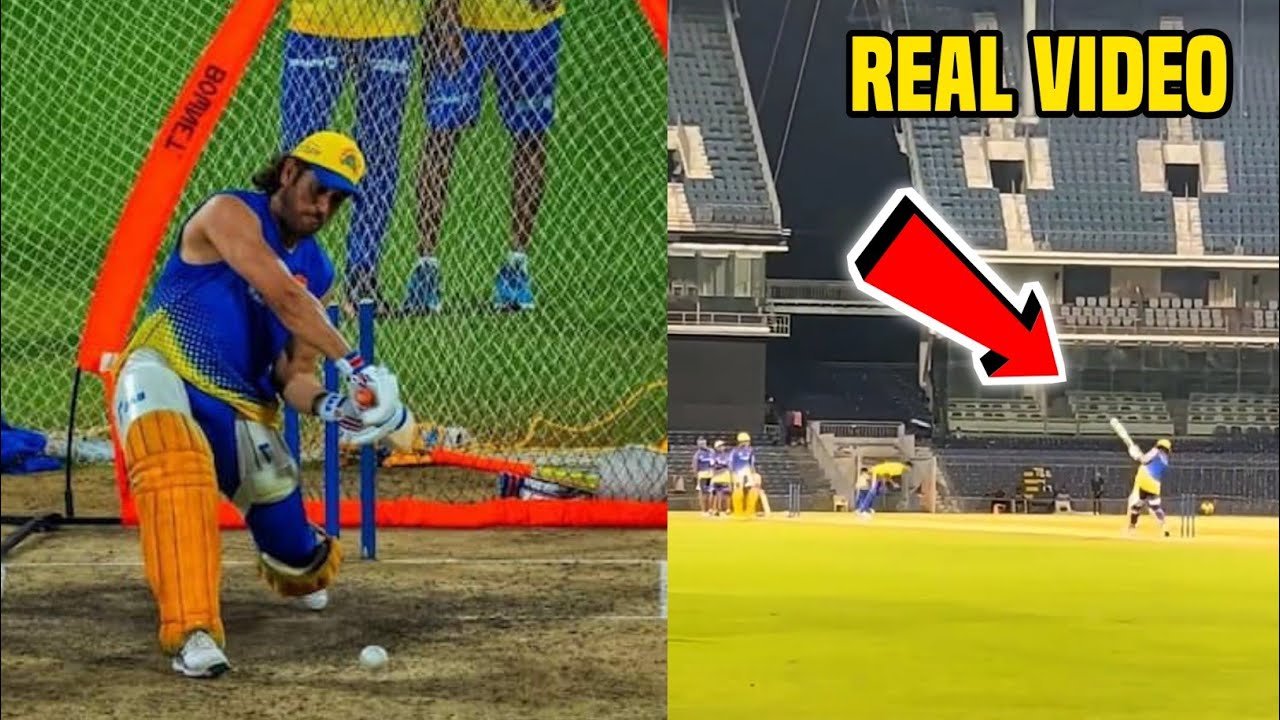 WATCH MS Dhoni hitting Big Sixes during Net Practice | Dhoni IPL ...