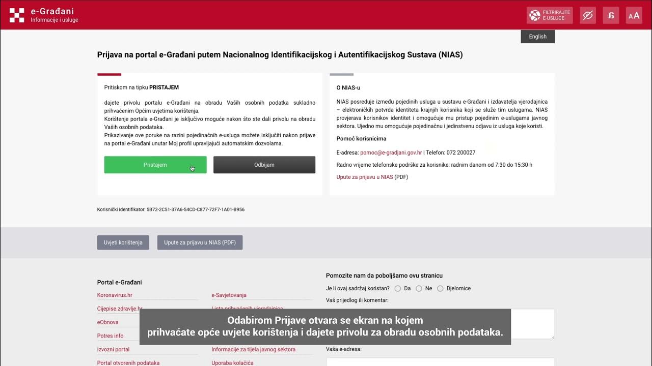 Kako se prvi put prijaviti u portal e Građani? - YouTube