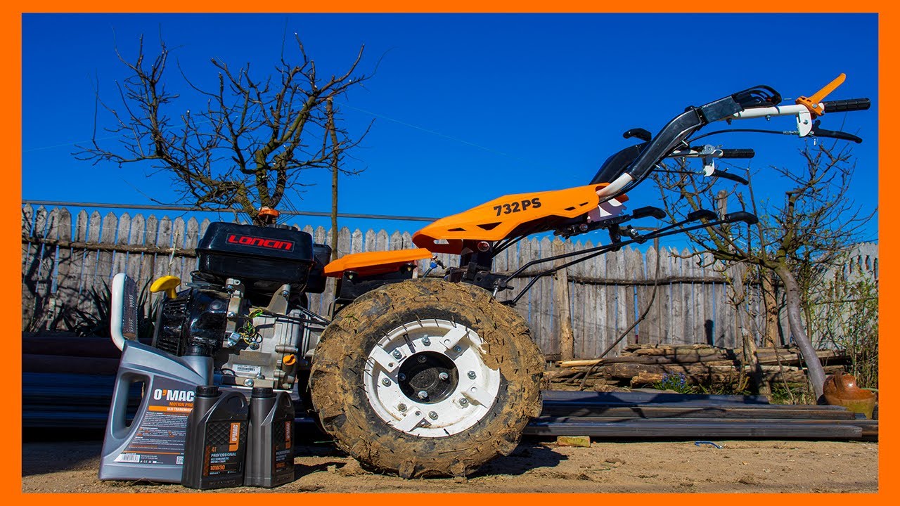 Motocultivator O'MAC 15cp schimb de ulei motor, cutie de viteze și ...