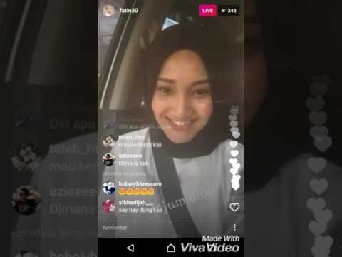 Seru banget Fatin live instagram di dalam mobil
