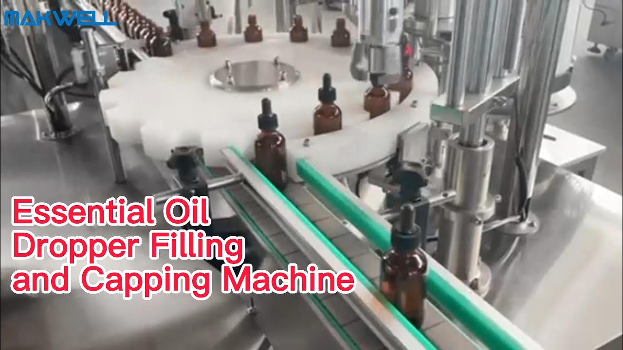 Automatic Essential Oil Dropper Filling and Capping Machine - YouTube