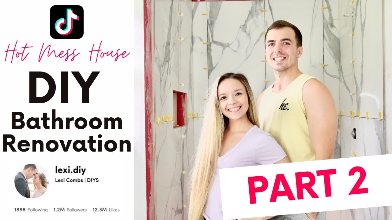 MASTER BATHROOM MAKEOVER PART 2! | HOT MESS HOUSE RENOVATION! | LEXI ...