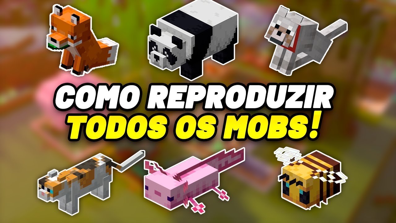 Como Reproduzir TODOS OS ANIMAIS / MOBS do MINECRAFT - YouTube
