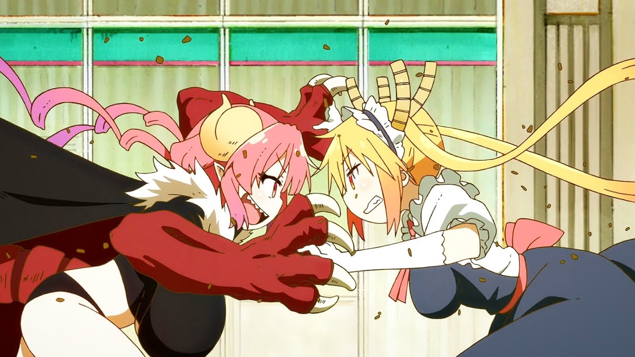 Ilulu Fight with Tohru | Miss Kobayashi's Dragon Maid | View Clip - YouTube