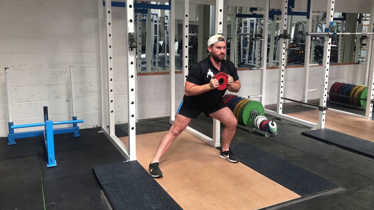 Lateral Lunge + Plate Punch - YouTube
