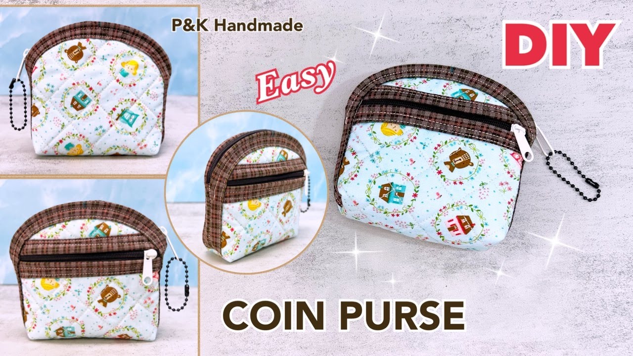 Easy to make⭐️How to make coin purse with two zipper | Sewing Tutorial ...