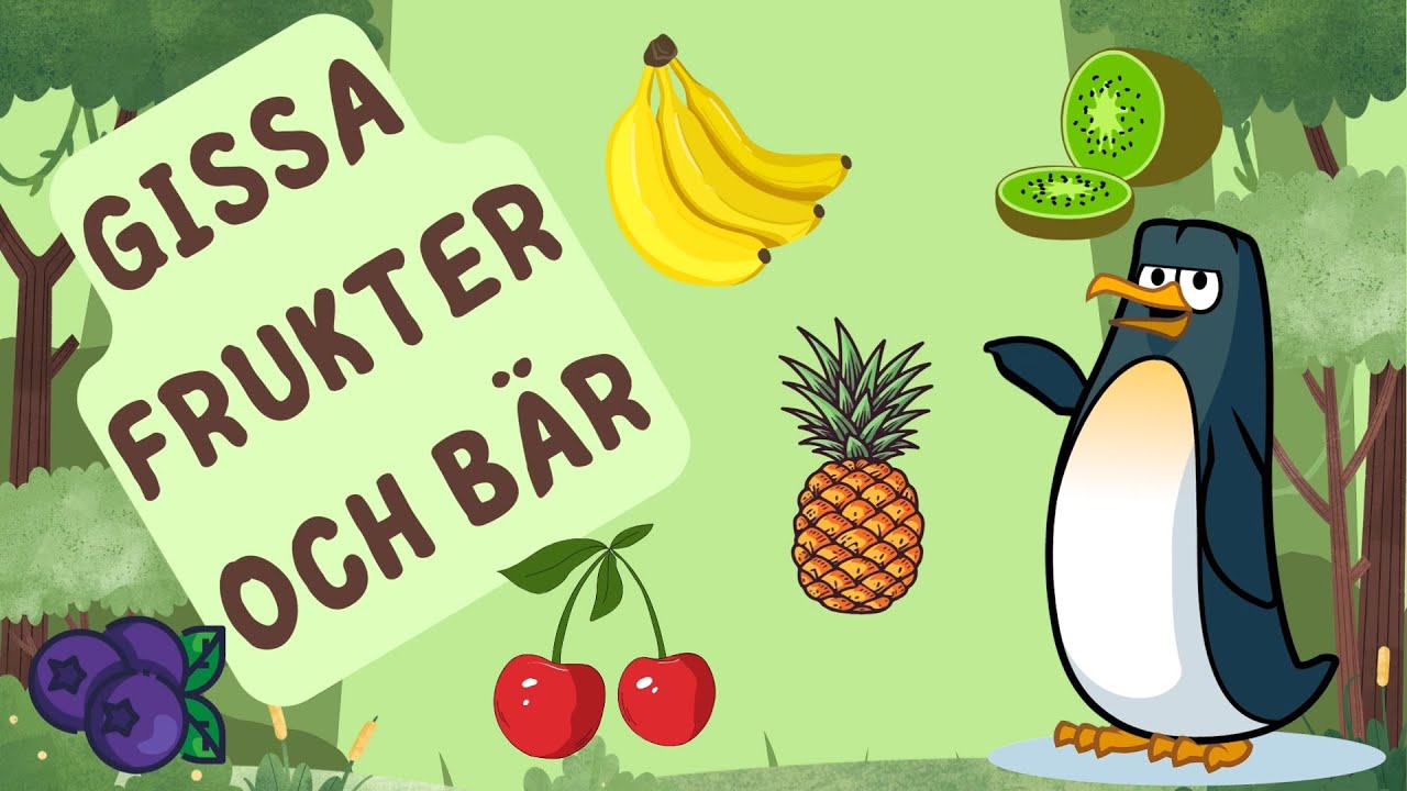 Frukter och bär för barn | Lär dig Frukter och bär - med Pingvinen ...