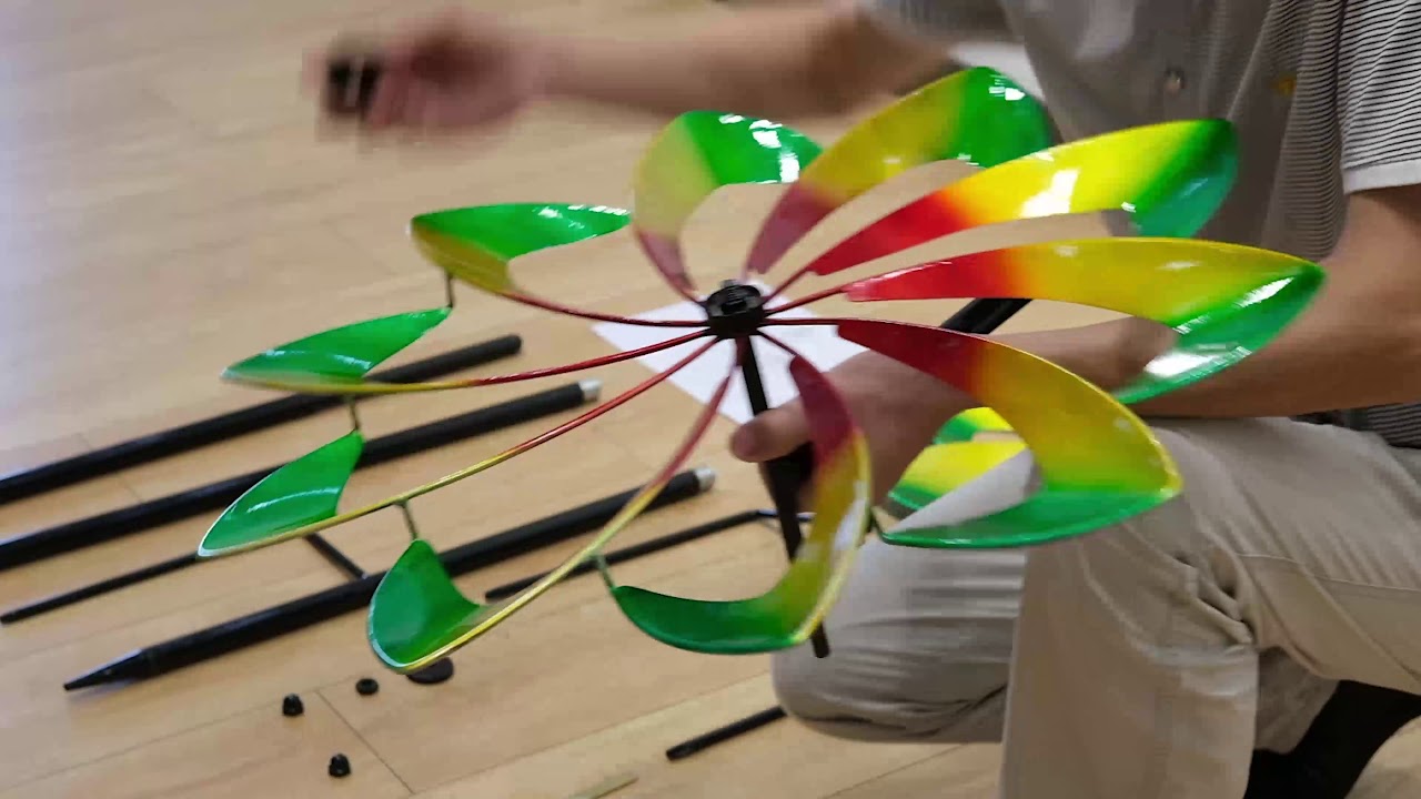 WWS 011---Garden Kinetic wind spinner installation video - YouTube