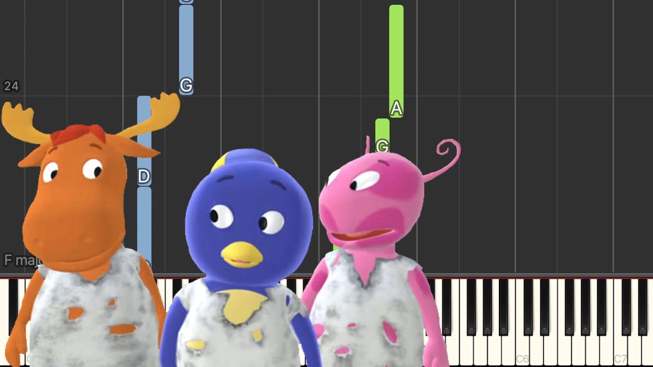The Backyardigans - 'Castaways' - EASY Piano Tutorial - YouTube