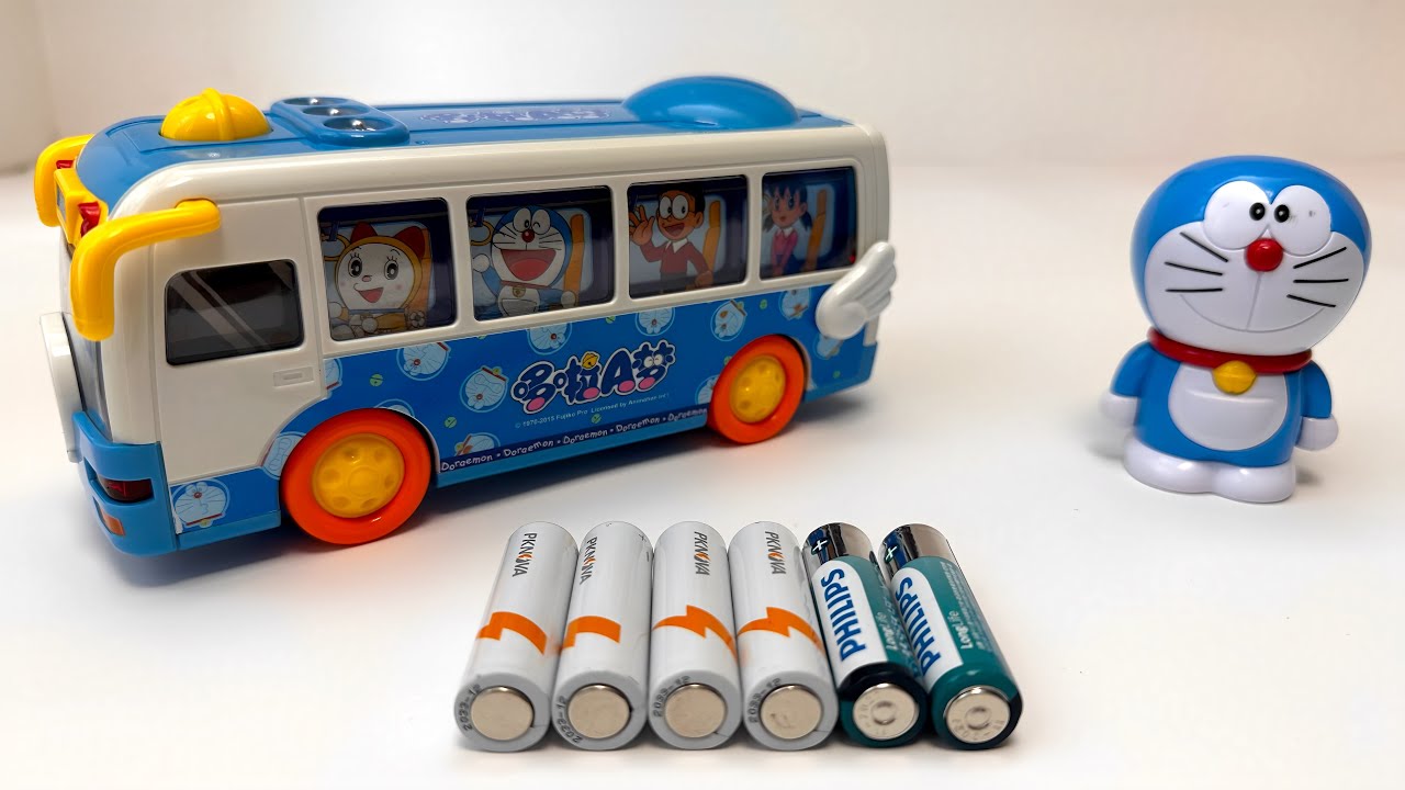 Unboxing Doraemon Swaying Bus, Doraemon RC Cute Car, Police Car, 3D ...