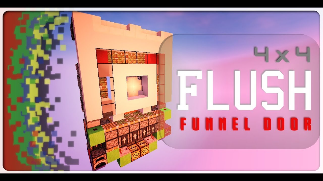 Flush 4x4 Funnel Door: Showcase | Minecraft 1.12+ - YouTube