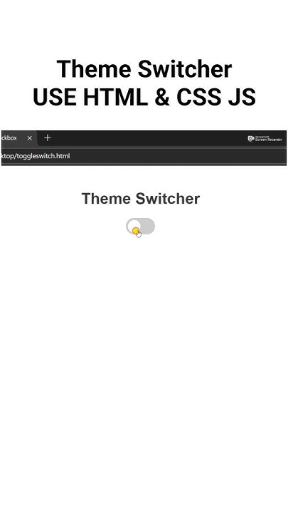 Program to Theme Switcher use HTML CSS JS #c #JAVA #CSS #computerlanguage #JS #india - YouTube
