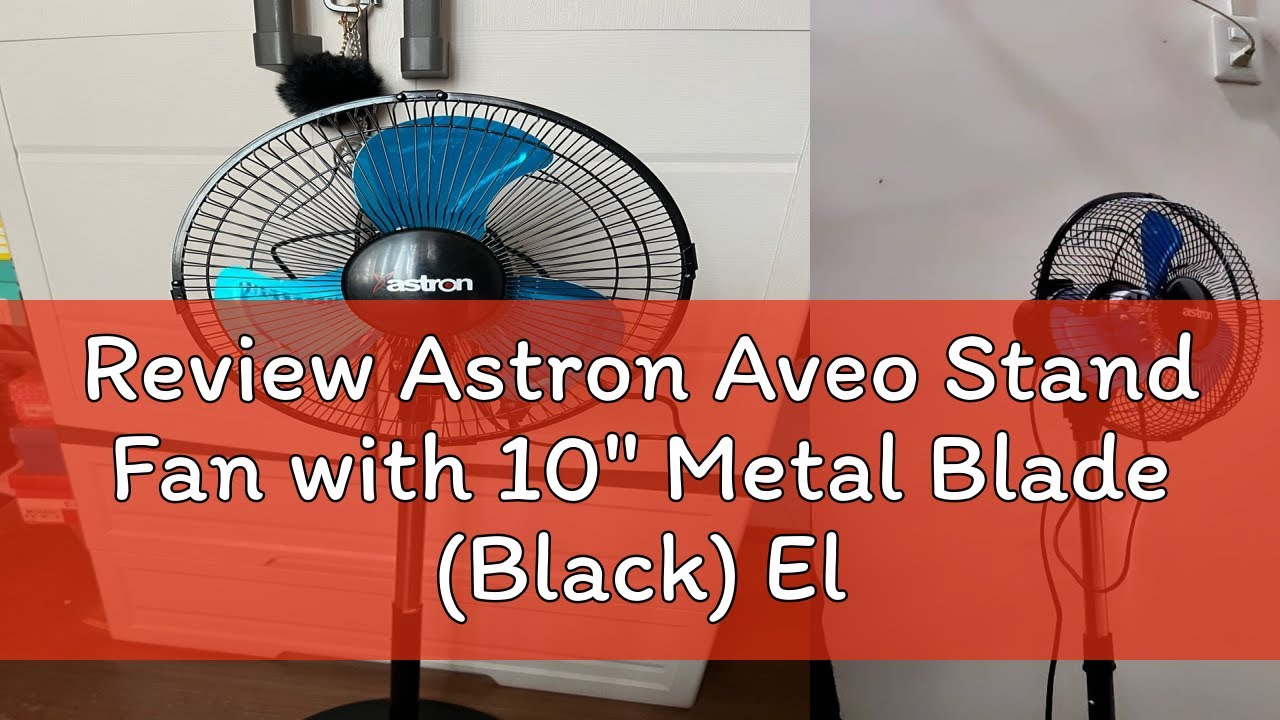 Review Astron Aveo Stand Fan with 10" Metal Blade (Black) Electric Fan ...