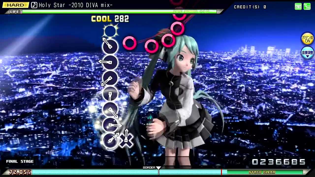 初音ミク-Project DIVA- Arcade 「Holy Star -2010 DIVA mix-」HARD パーフェクト(720p ...