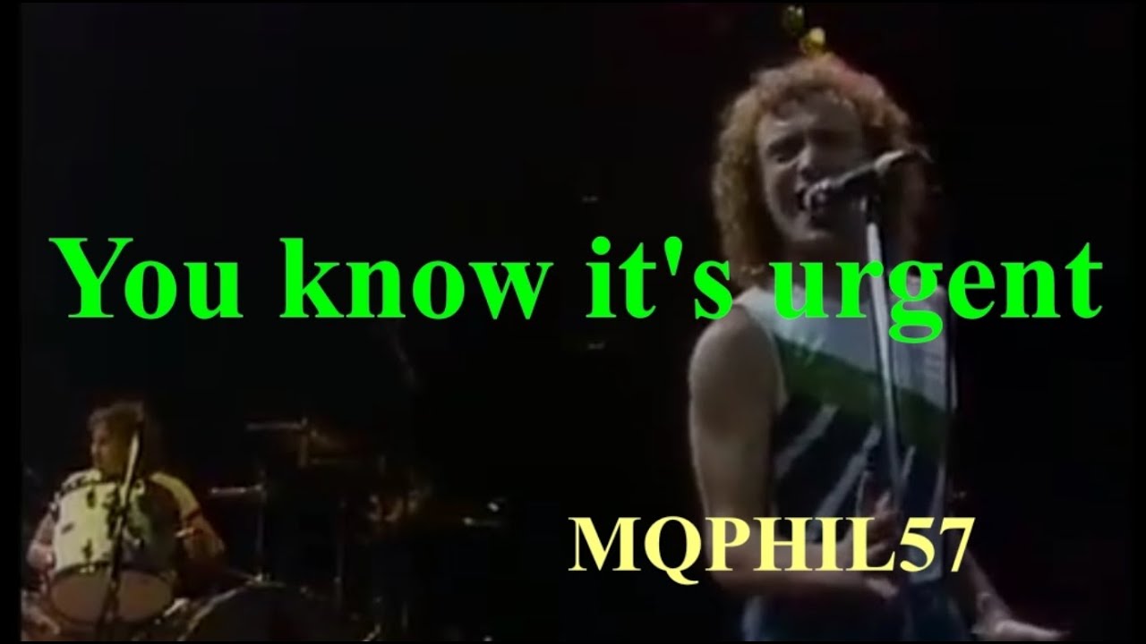 FOREIGNER Urgent Live LYRICS - YouTube