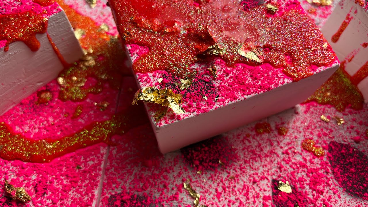 Pink Spotted Chalk Monster | ASMR | Stress Relief - YouTube