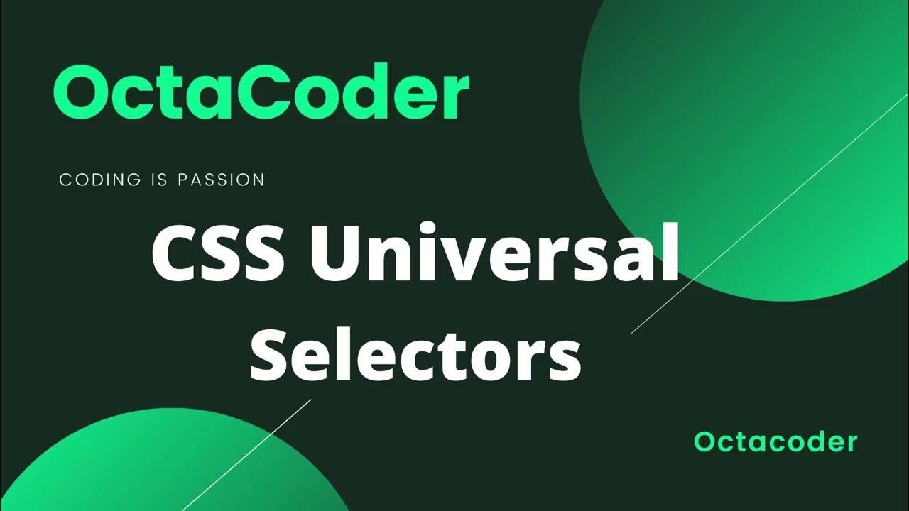 Mastering CSS Universal Selector | HTML & CSS - YouTube