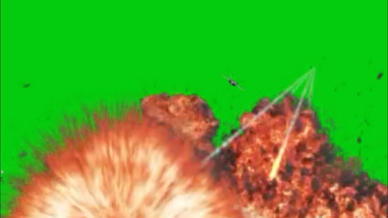 Green screen missle explosion with sound effect - YouTube