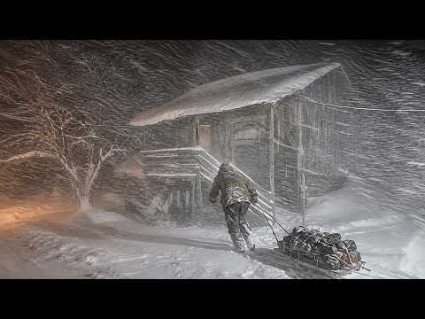 Hiding in a Wooden Cabin for 10 Days During a Severe SNOWSTORM and BLİZZARD