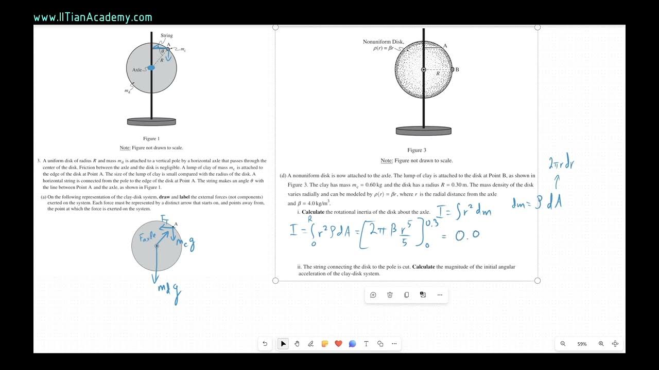 AP Physics C:Mechanics Algebra Based 2024 FRQ Video Solution set 2 Q3d ...
