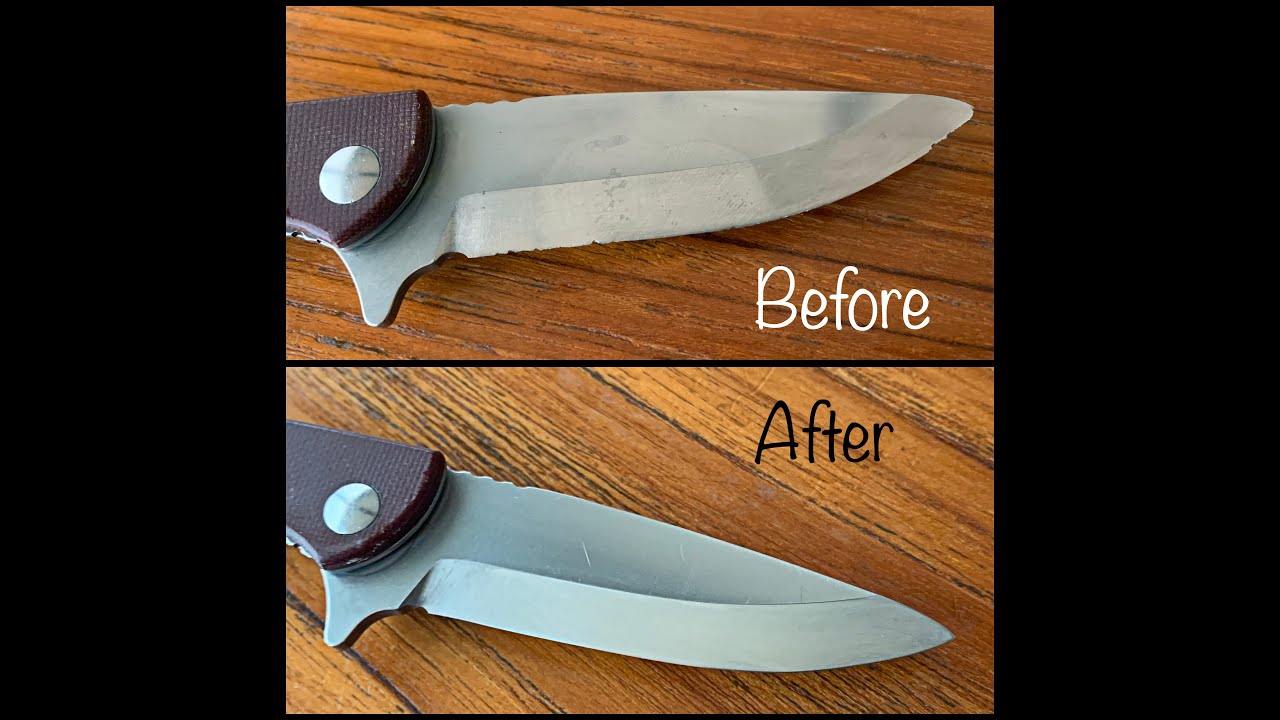 My first few attempts at repairing broken tips and bad blade chips ...