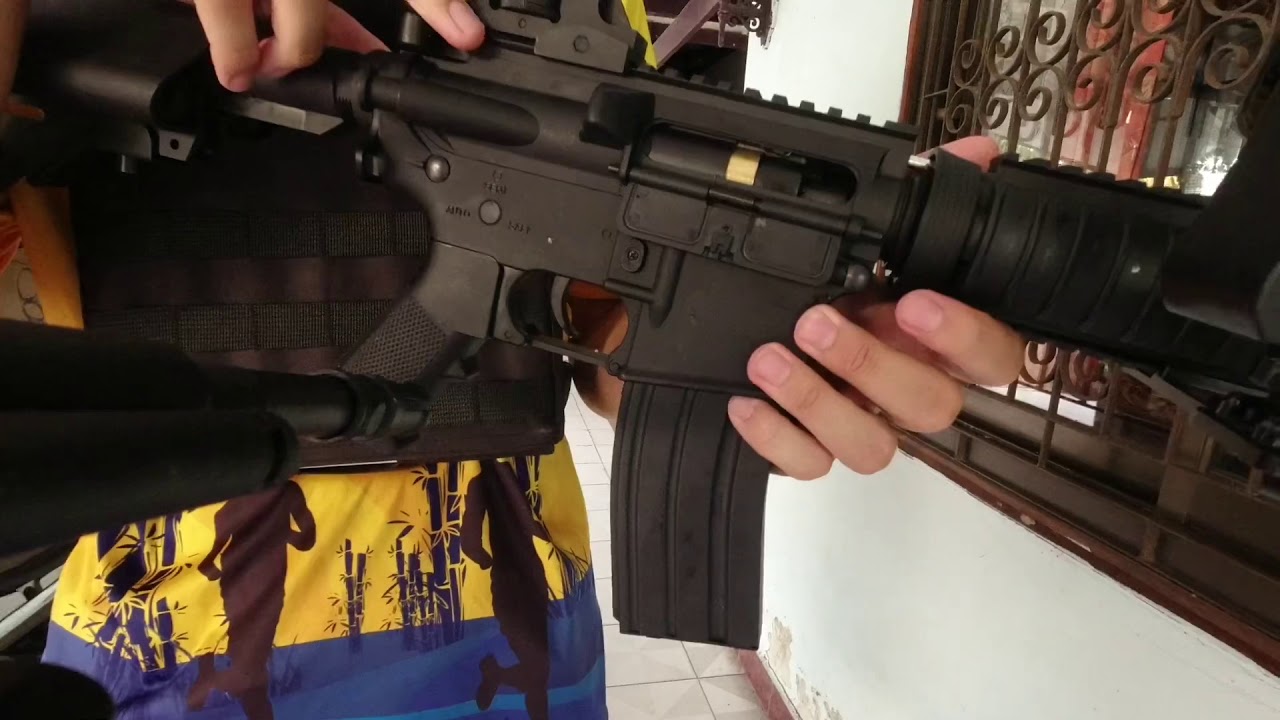 ปืนเจล : ทดสอบสนาม ดวล 1:1 AUG VS M4 CQB - YouTube