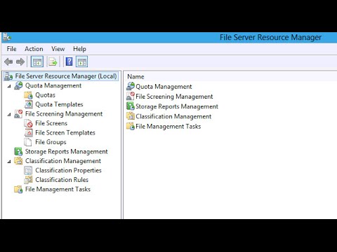 FSRM Window Server 2012R2 Part 4: Configure File Screening - YouTube