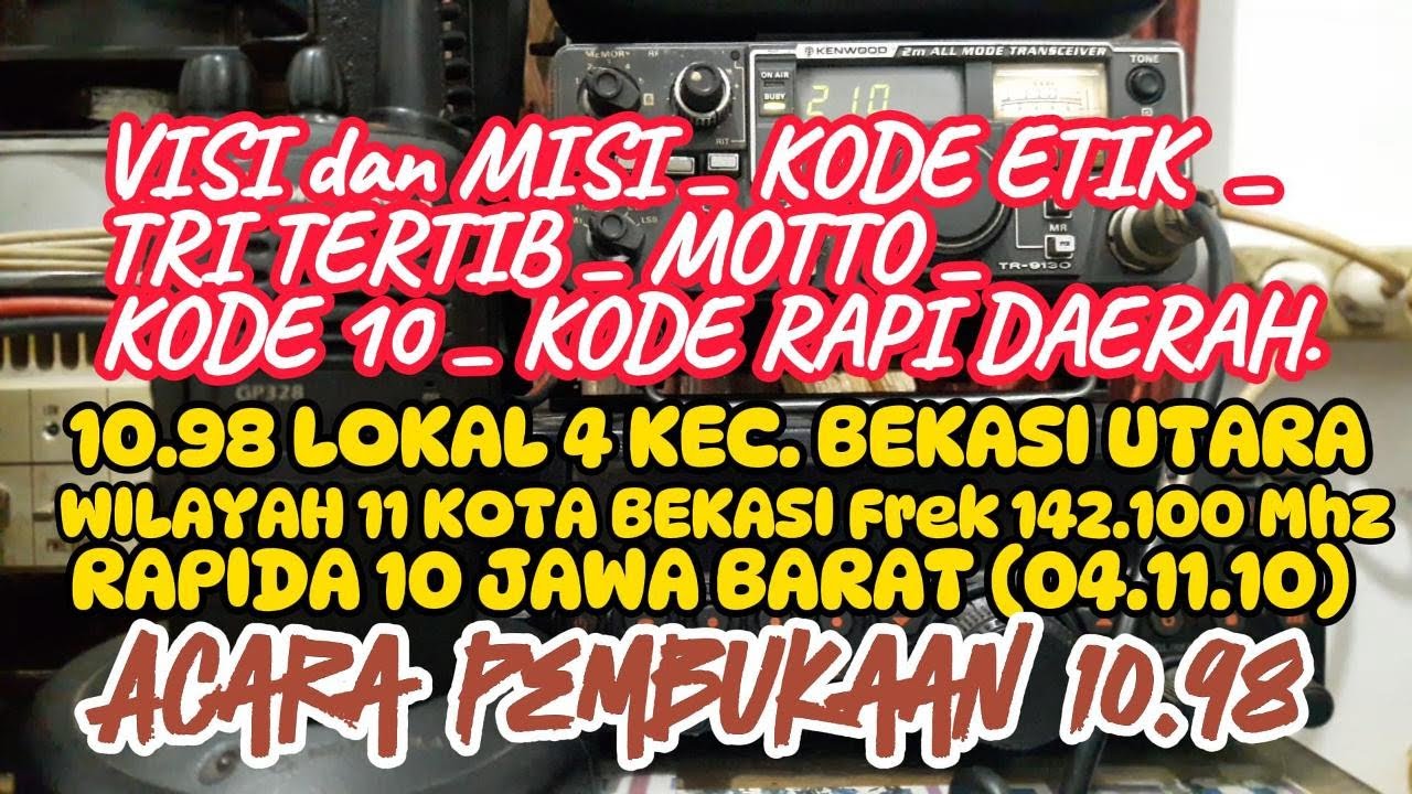 VISI MISI KODE ETIK TRI TERTIB MOTTO KODE 10 KODE DAERAH 10.98 LOKAL 4 ...