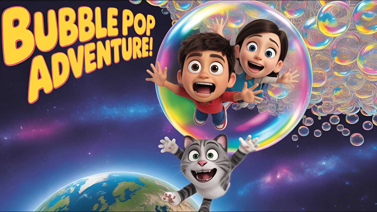 Bubble Pop Adventure 🌈 | Magical Bubbles Take Ali & Sara to Space ...
