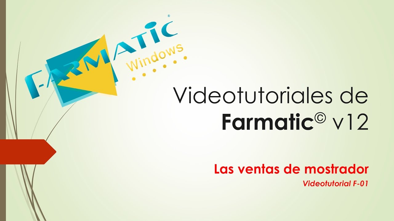Videotutoriales de Farmatic. F01: Ventas de mostrador - YouTube