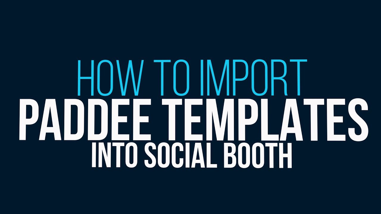 How to import photo booth templates in Social Booth - YouTube