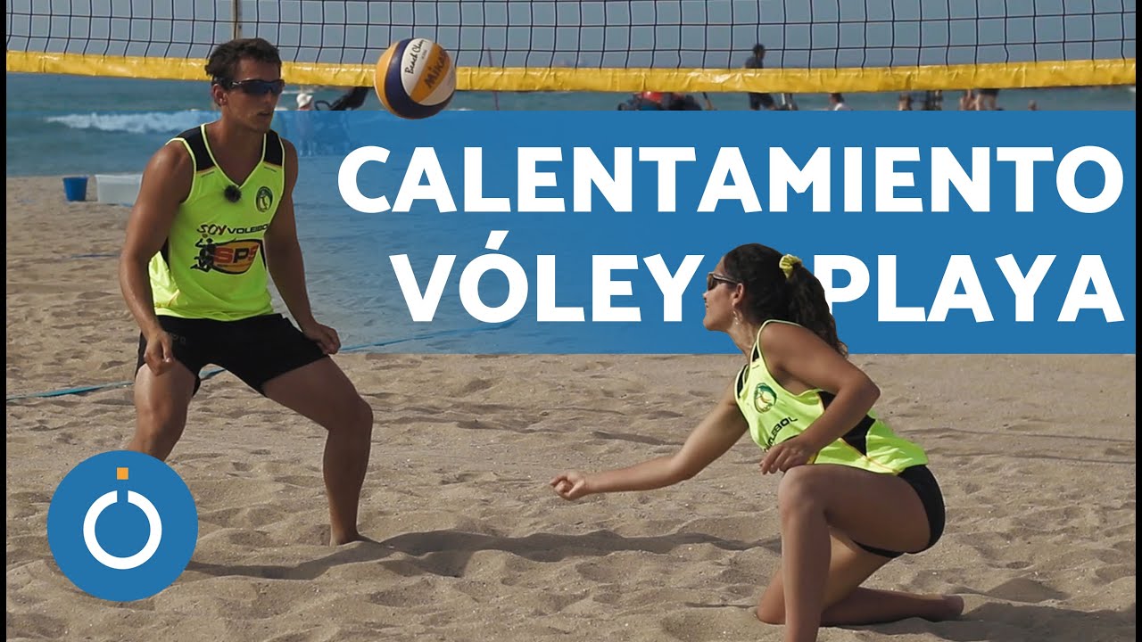CALENTAMIENTO Básico de VÓLEY PLAYA 🏐🏖️ Ejercicios Previos para Jugar a ...