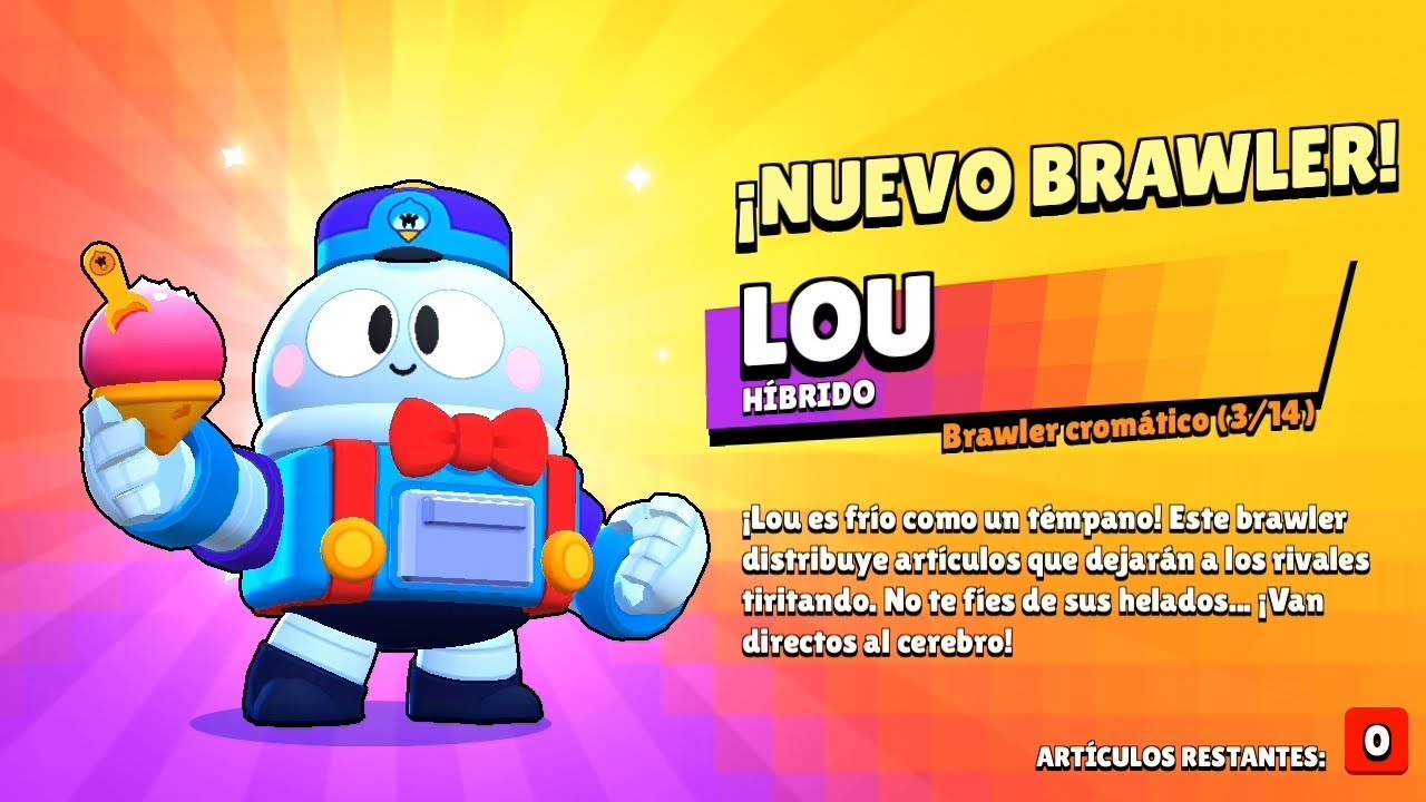 LOU nuevo brawler *para mi* en #brawlstars #gameplay #brawlstarvideos # ...