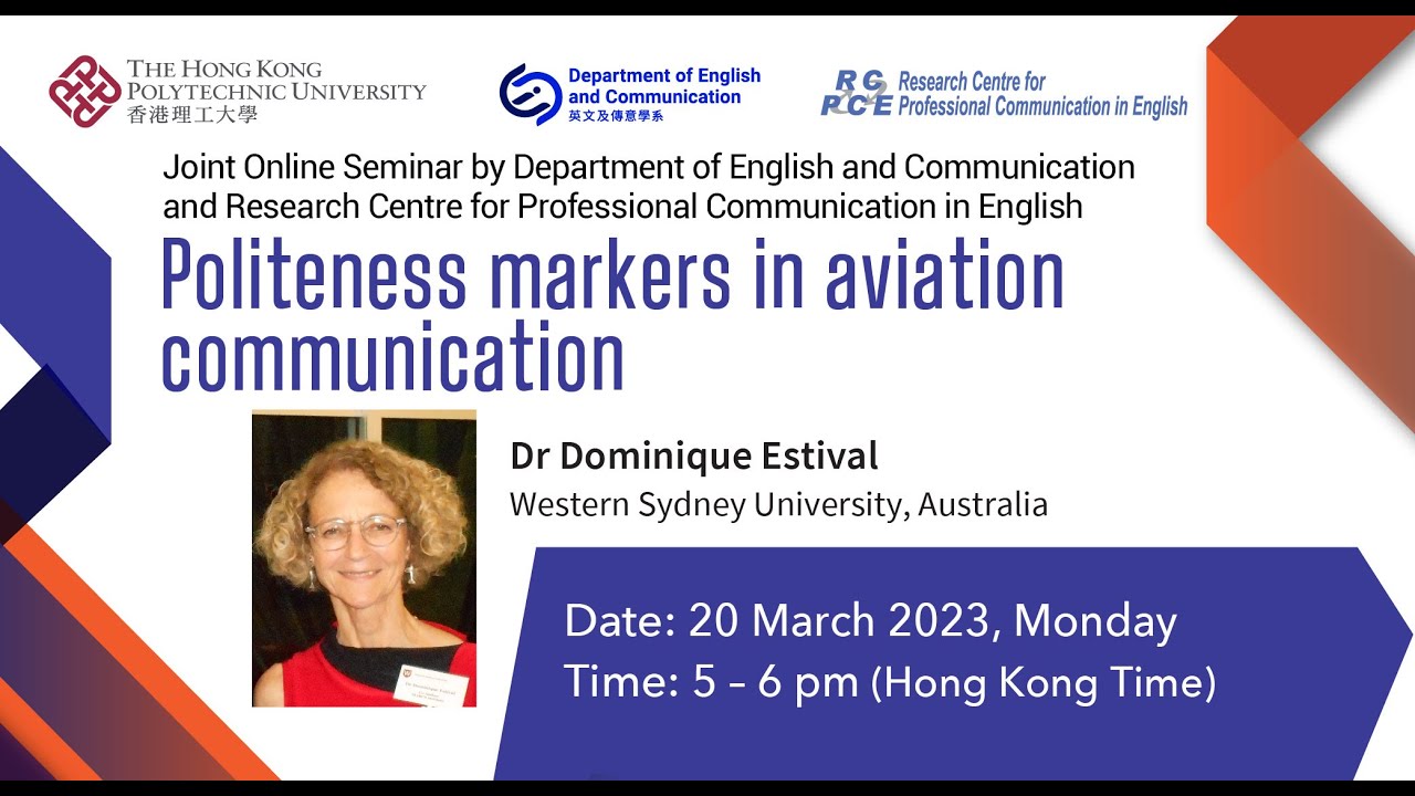 Webinar - Politeness markers in aviation communication - YouTube