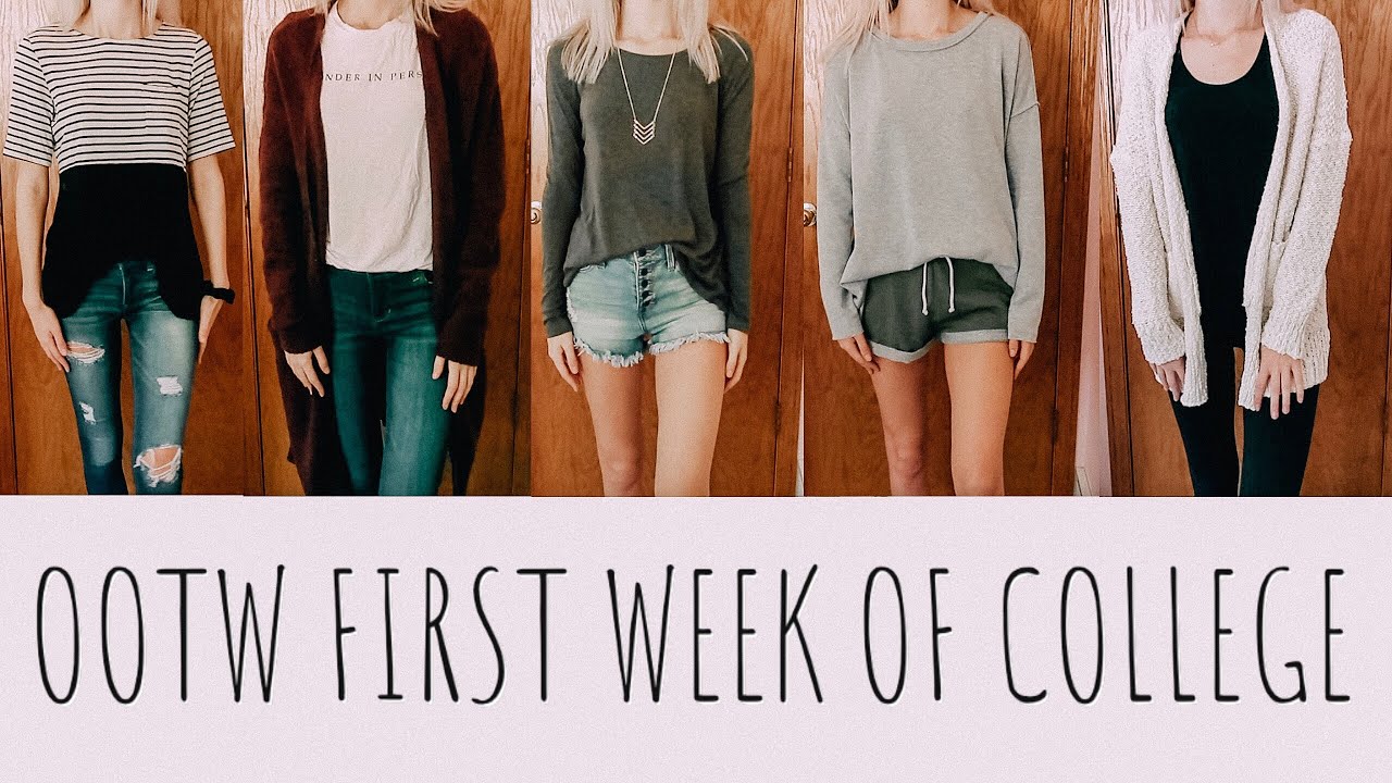 OOTW // FIRST WEEK OF COLLEGE - YouTube