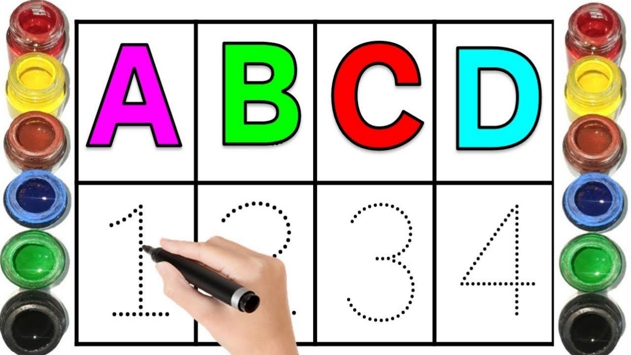 1234 Numbers, ABCD, Learn to count, 1 to 10 counting, numbers, counting ...