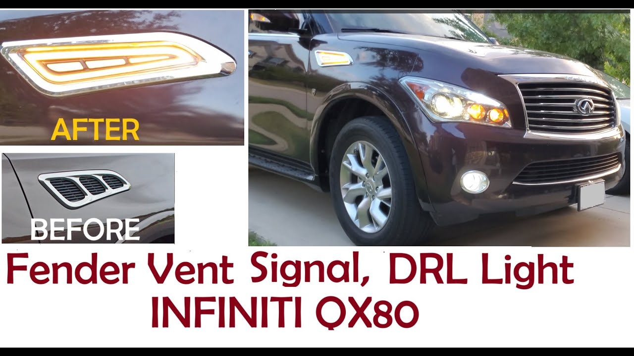 Fender Vent Turn Signal, Running Light Infiniti QX80 / QX56 / Nissan ...