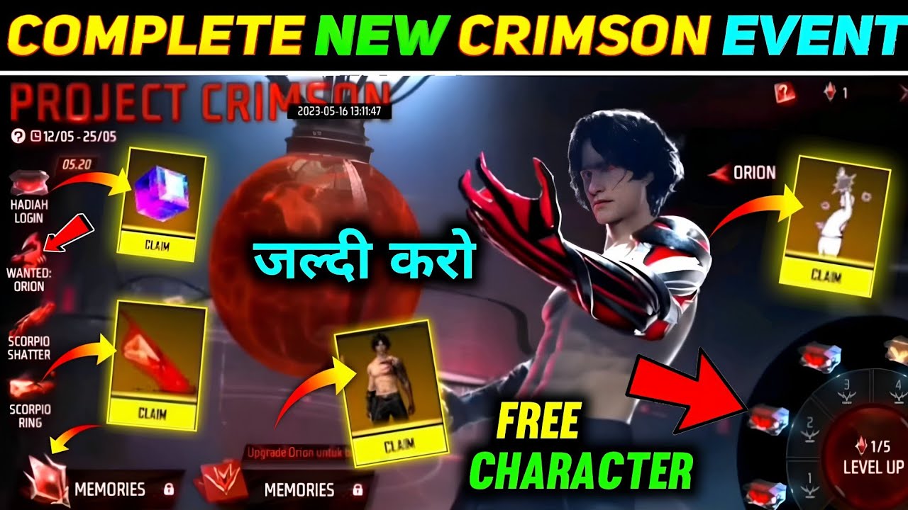 HOW TO COMPLETE PROJECT CRIMSON EVENT 🔥 | NEW EVENT KAISE COMPLETE KARE ...